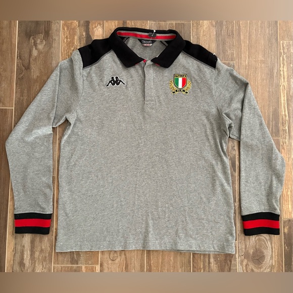 Kappa | Shirts | Kappa Italia Rugby Long Sleeve Cotton Collared Sports ...